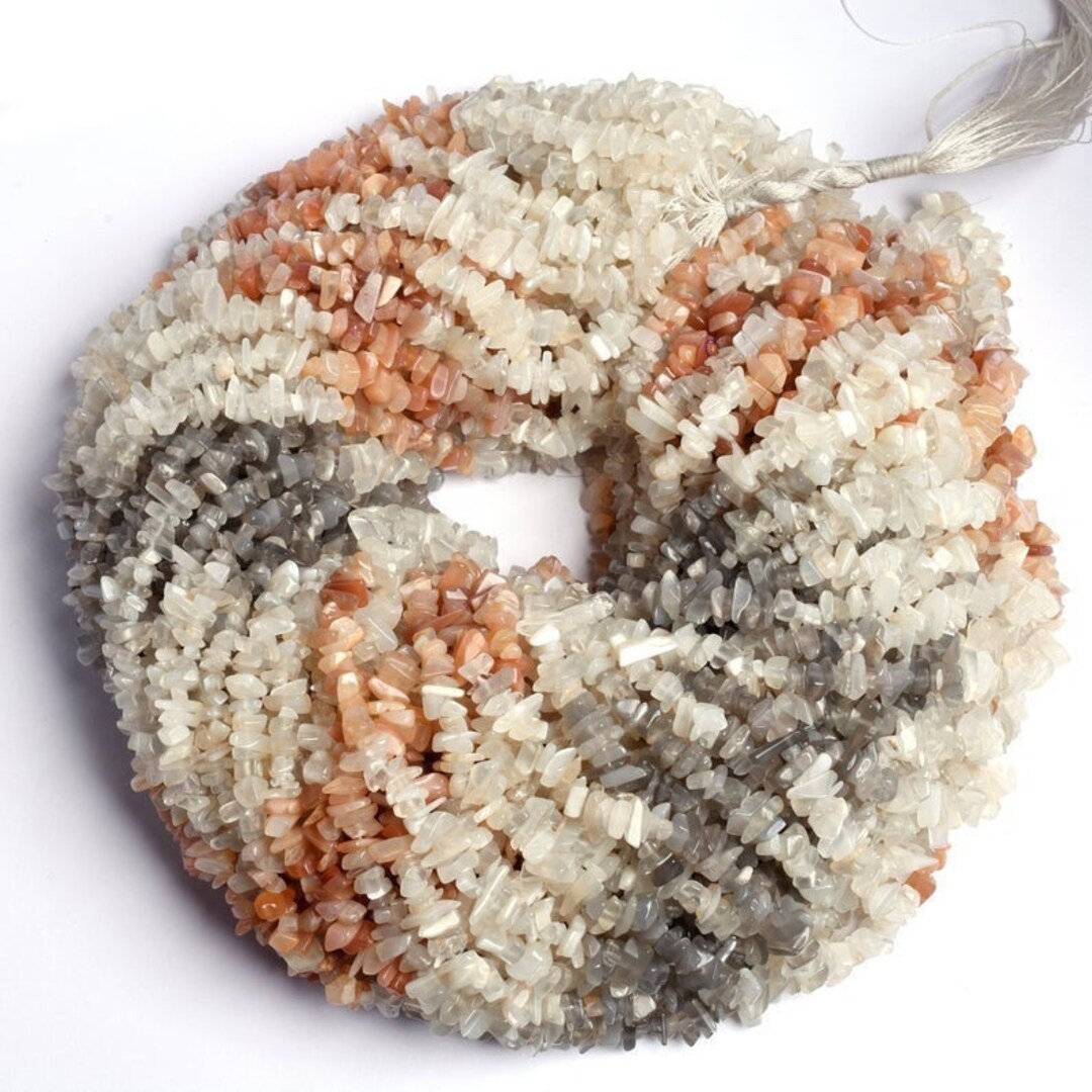 Natural Multi Moonstone Smooth Uncut Chips Gemstone Beads,34 "strand ...