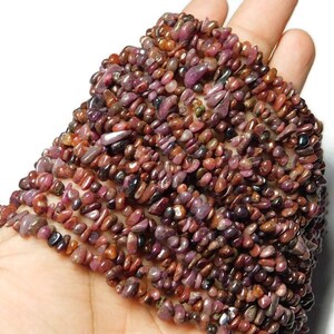 Natural Ruby Smooth Uncut Chips,34" Strand,aaa Quality Ruby Smooth Raw ...