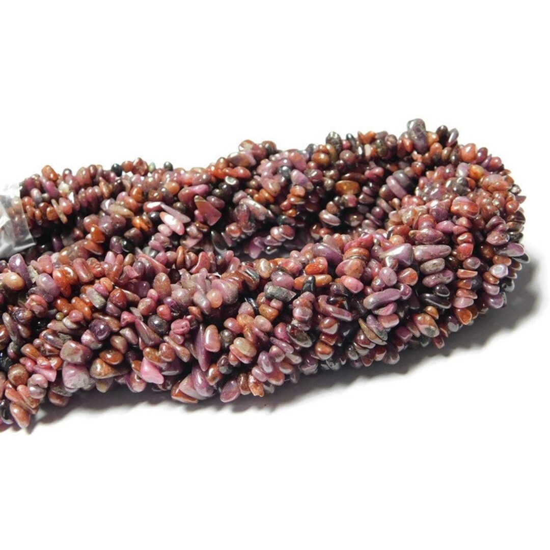 Natural Ruby Smooth Uncut Chips,34" Strand,aaa Quality Ruby Smooth Raw ...