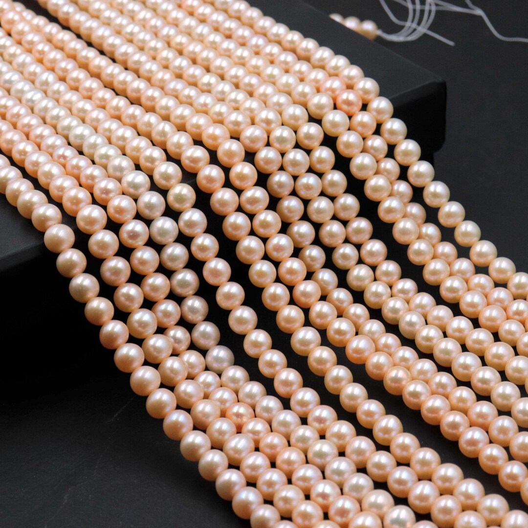 Baroque Pink Pearl Strand,7-8 Mm 13 Inch Natural Genuine Pearls Potato ...