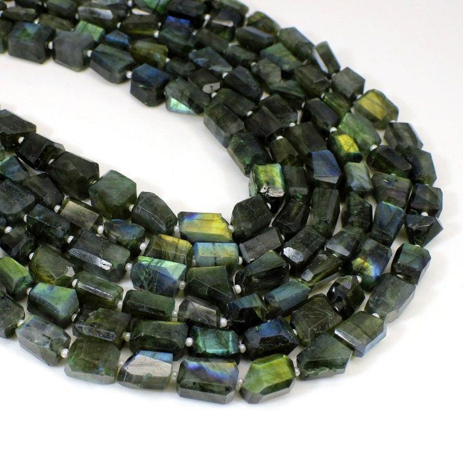 Flashy Labradorite Tumble Gemstone Beads, Natural Laborite Nuggets ...