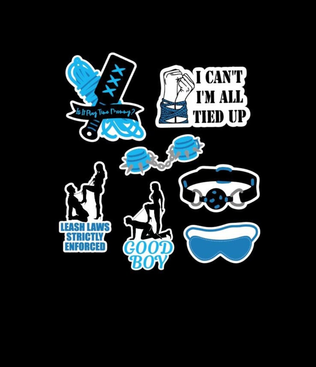 Male Sub Sticker Collection, Kinky, Spicy, Femme, Femdom, Handcuffs ...
