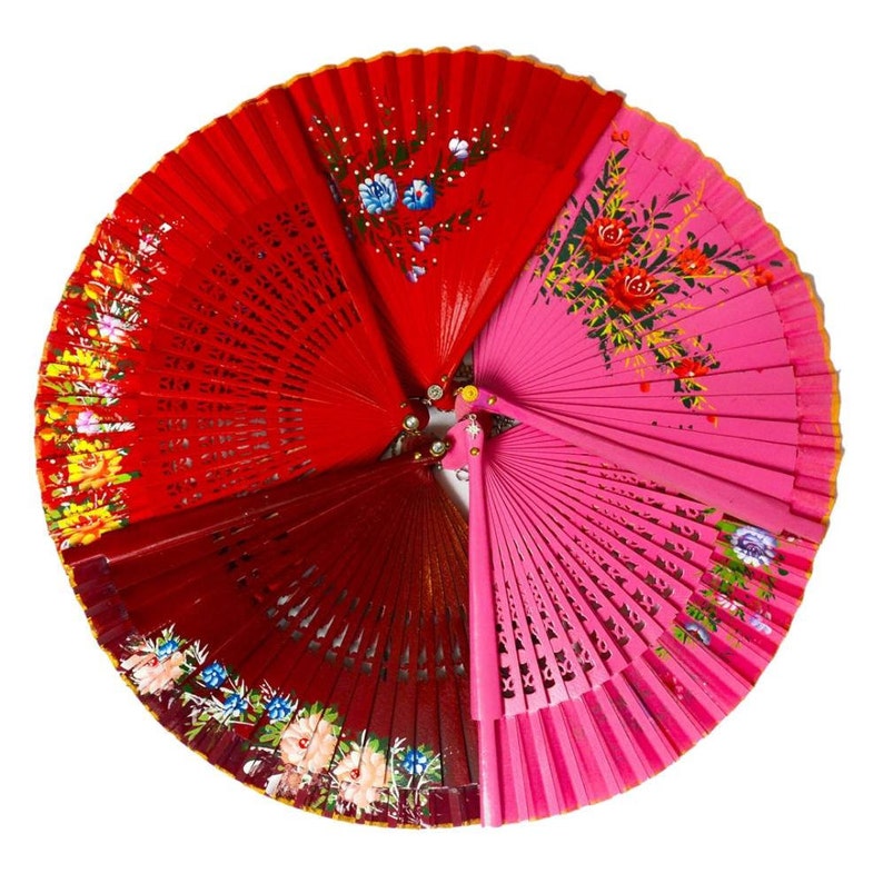 Folding Hand Fan Necklace, Flix Fan Necklaces, Wood Hand Fans, Folding ...