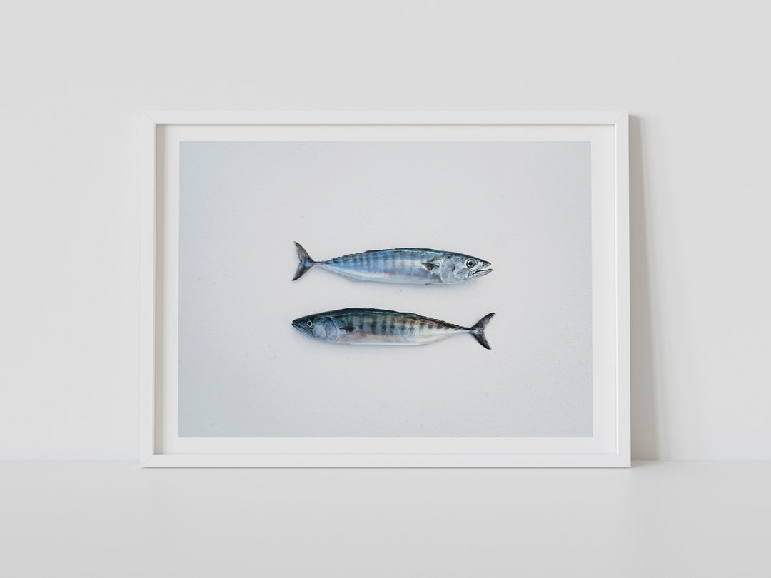 Saltwater Tuna Print - Coastal Decor, Abstract Fish Print, Nautical ...
