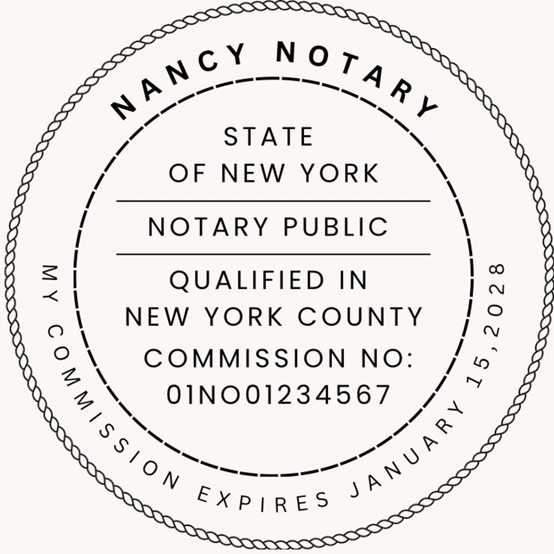 Electronic Notary Round Stamp **ANY STATE LISTED** - Etsy