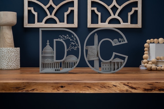 Washington D.C. Letters Home Decor Art Political Art City - Etsy