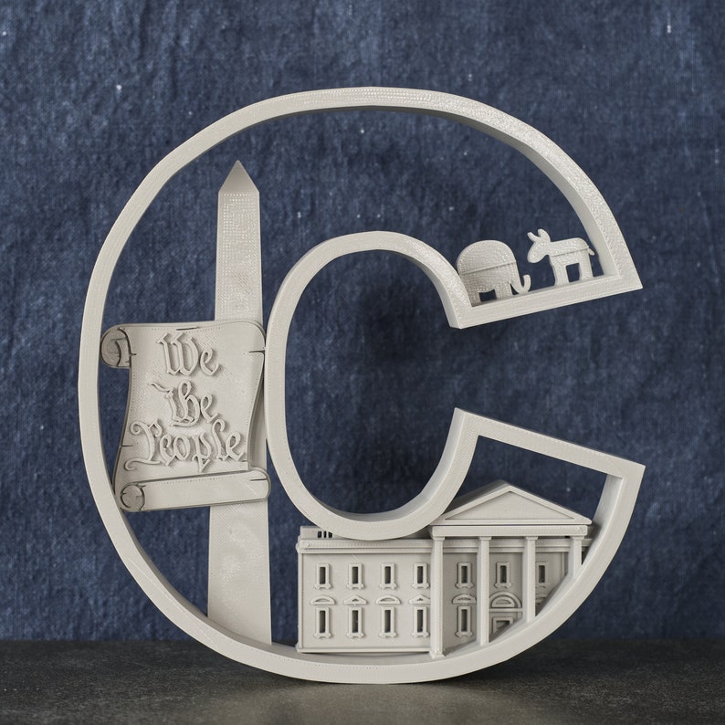 Washington D.C. Letters Home Decor Art Political Art City | Etsy