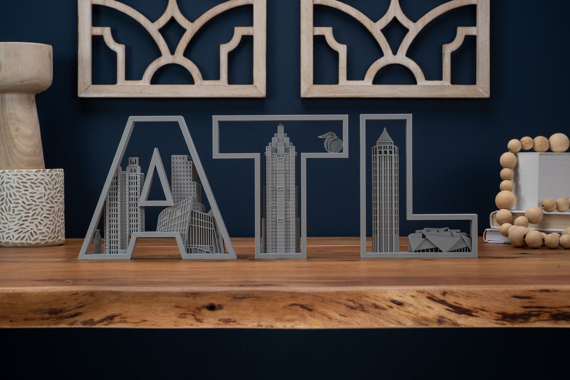 Atlanta Letters Atlanta Home Decor ATL Interior Design Wall - Etsy