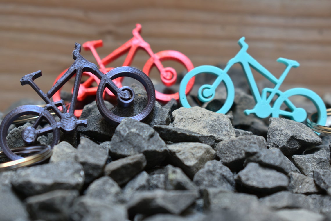 3D Printed Mountain Bike Key Chains 3 Pack Biker Christmas | Etsy