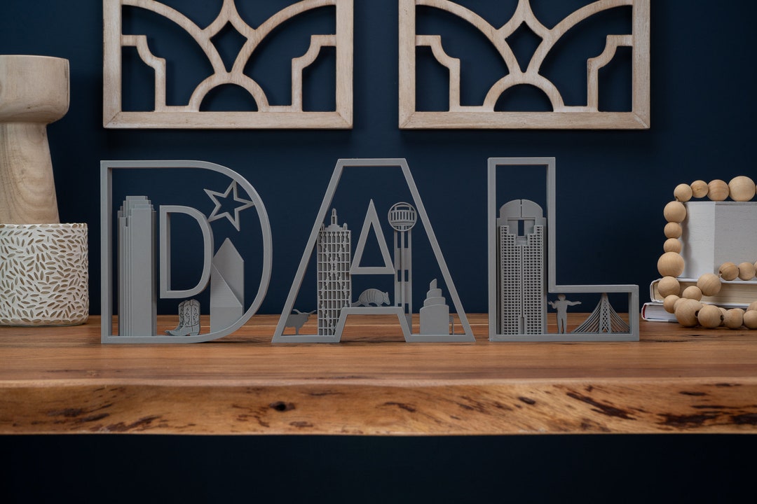 Dallas Wall Decor, Dallas Cityscape, Reunion Tower, Lone Star State ...