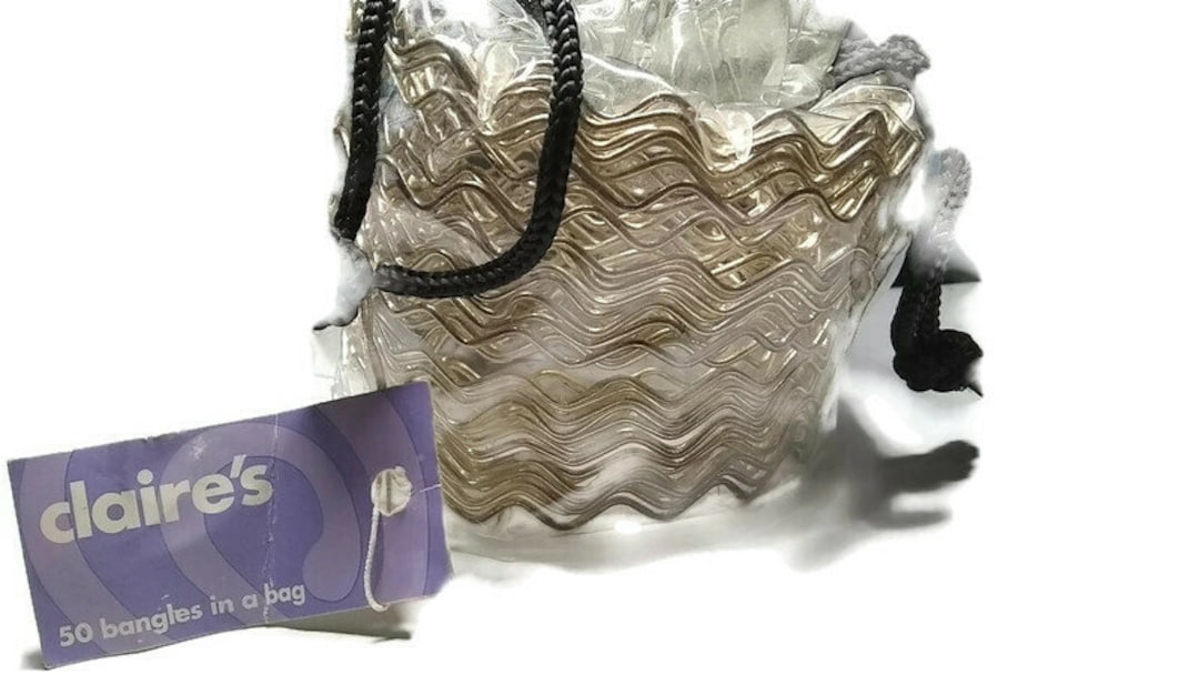 Vtg 2000 Claire's Stackable Bangles Silvertone - Etsy