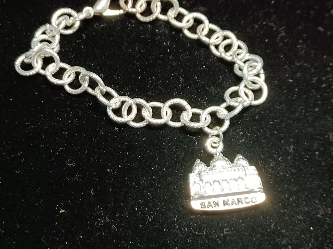 Vtg 90s Basilica Di San Marco Silver Tone Bracelet - Etsy