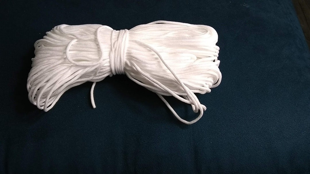 Elastic Mask Strap White Earloop Cord Ear Tie Rope Handmade String for ...