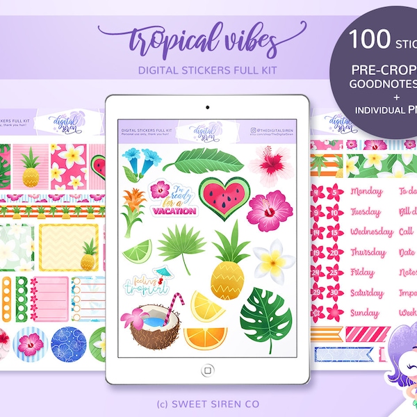 Summer Stickers - Etsy