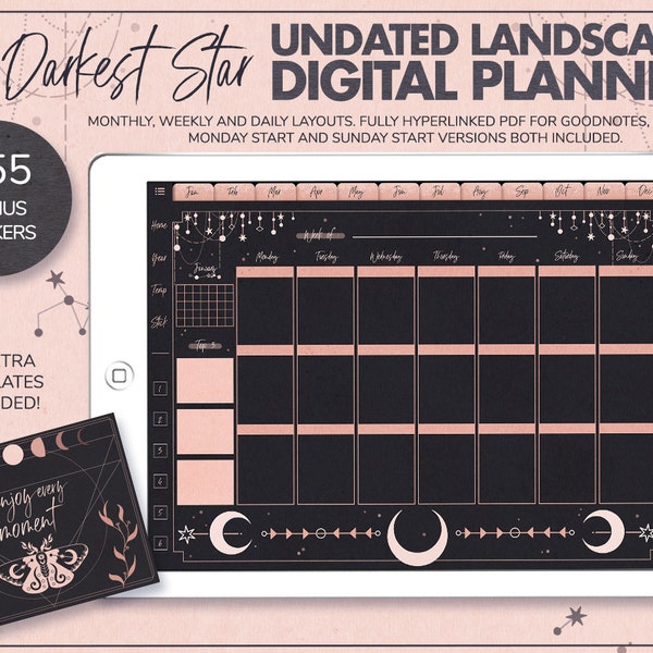 Undated Digital Planner - Etsy