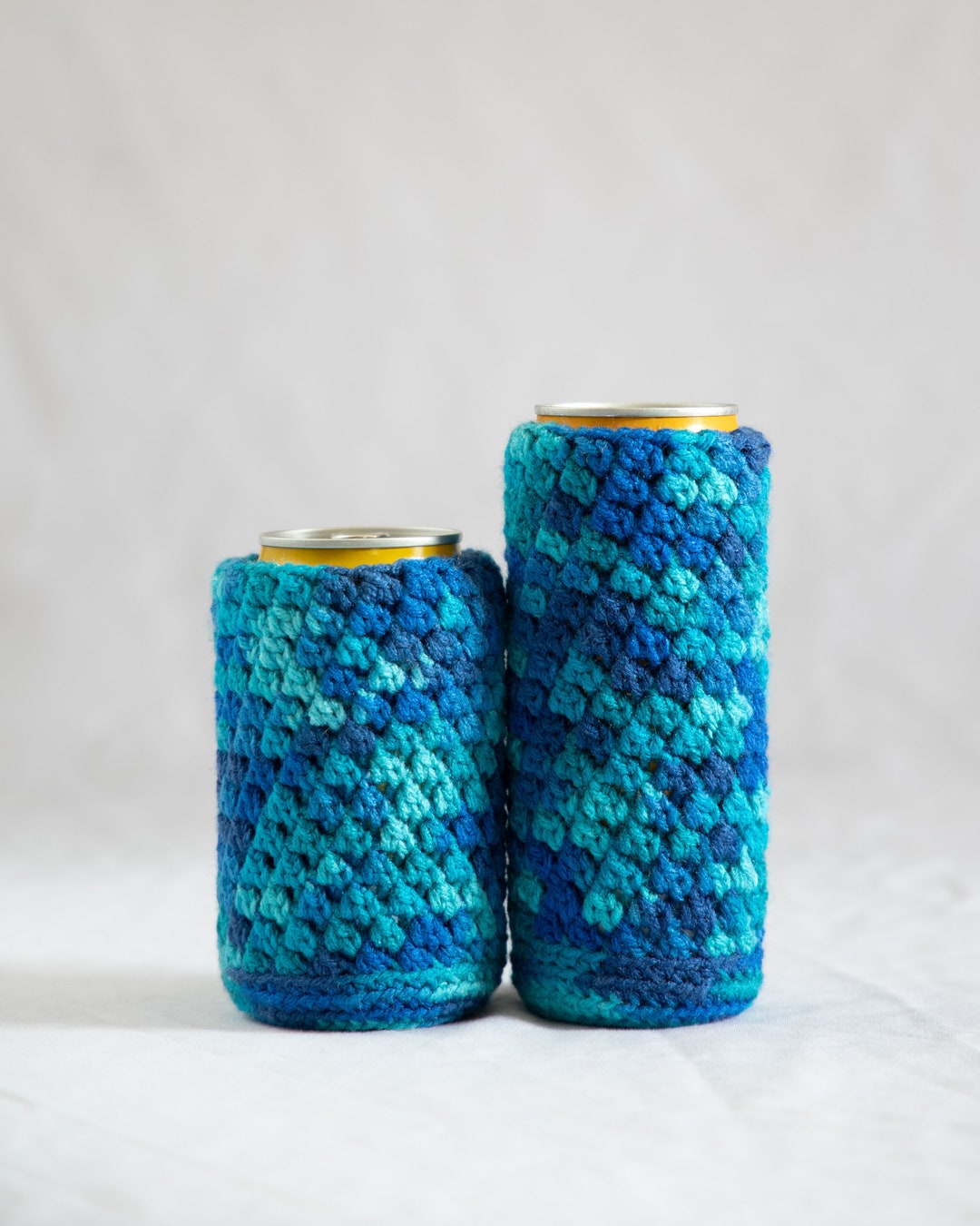 Multicolor Blue Crochet Can Covers - Etsy