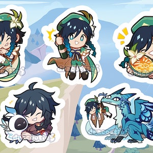 Venti Sticker Sheet | Unofficial Genshin Impact Fan Merch - Etsy