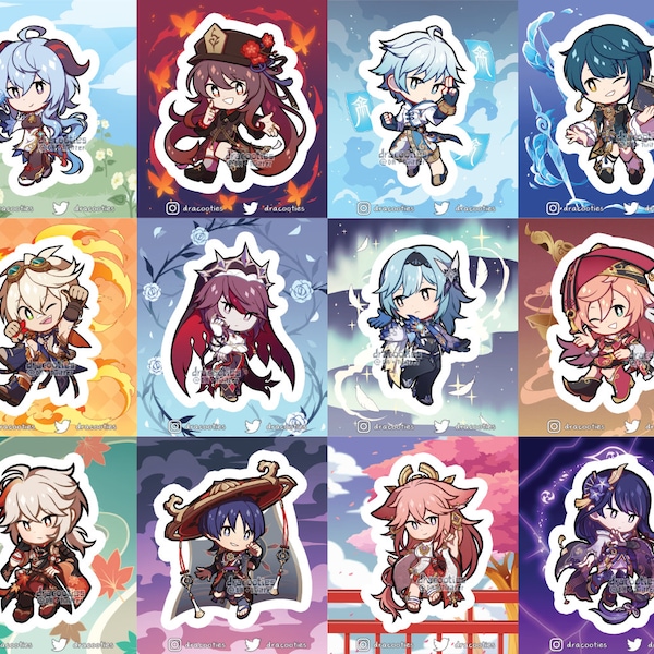 Genshin Stickers - Etsy