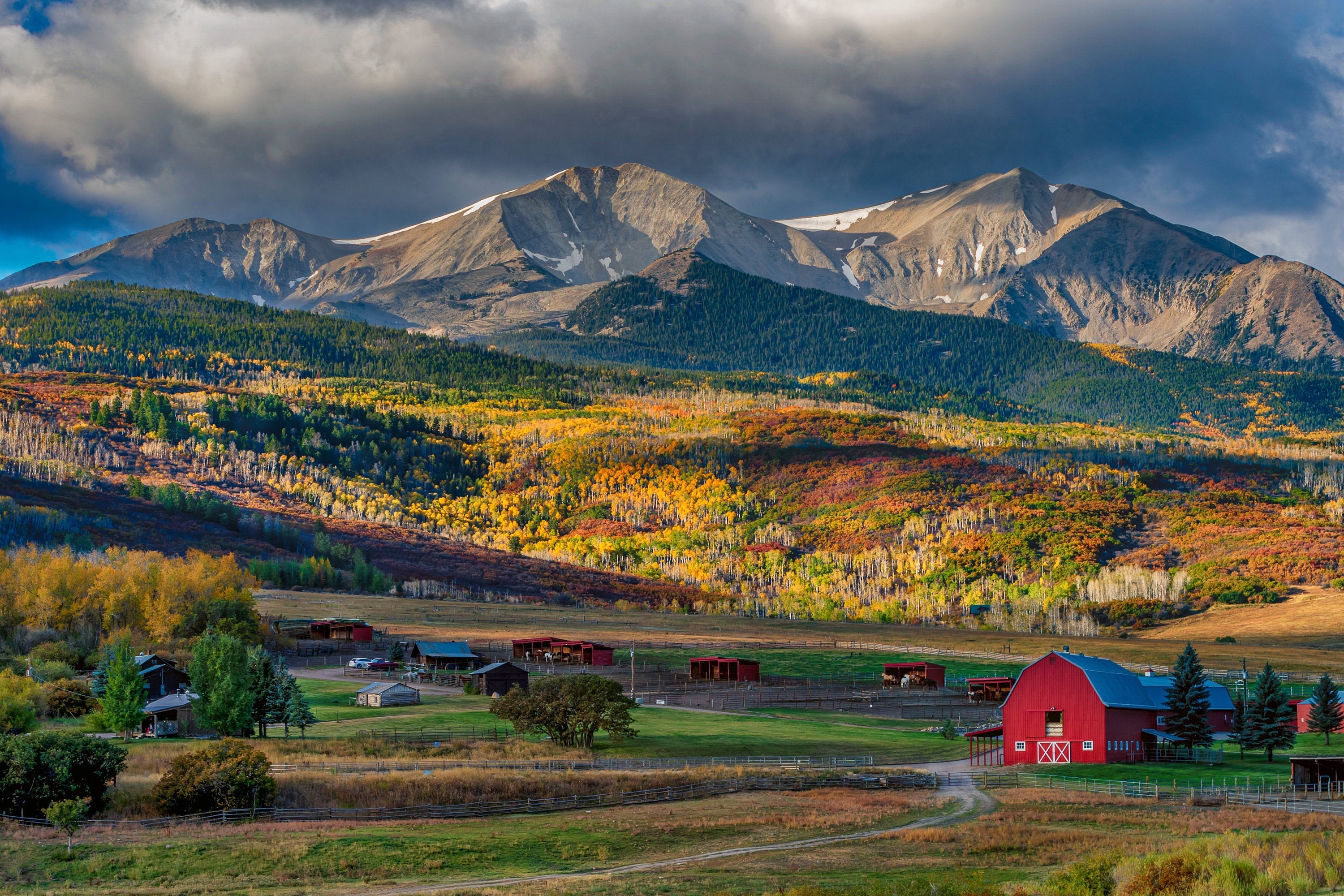 Colorado Landscape Print Red Barn Photo Autumn Wall Art - Etsy
