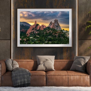 Sunset Over Garden of the Gods Park Fine Art Photo, Colorado Springs ...