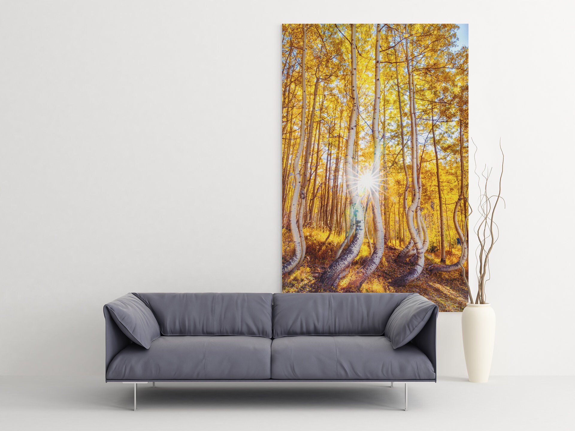 Art & Collectibles Fall Colors Wall Art Aspen Forest Home Decor Dancing ...