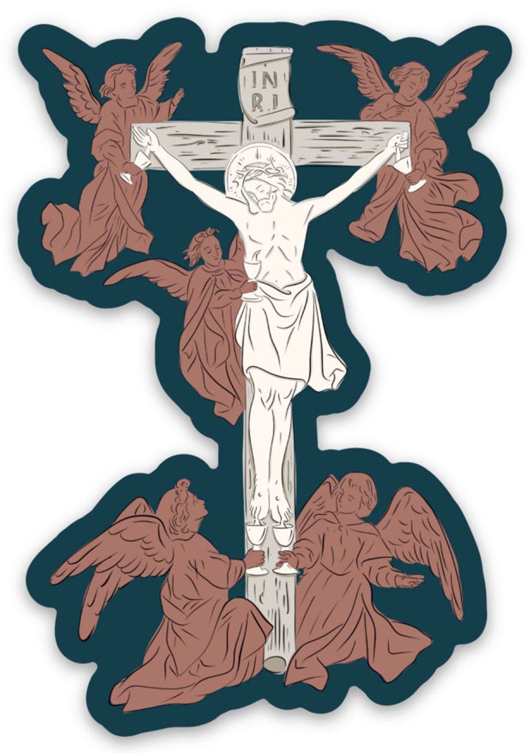 Catholic Crucifix Sticker Most Precious Blood of Jesus - Etsy