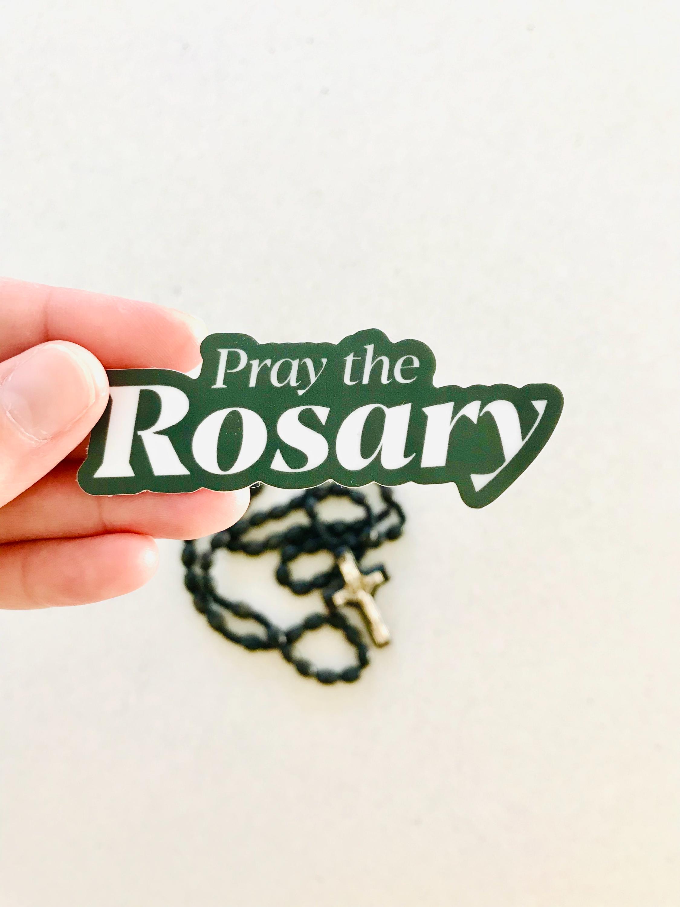 Pray the Rosary Catholic Sticker - Etsy