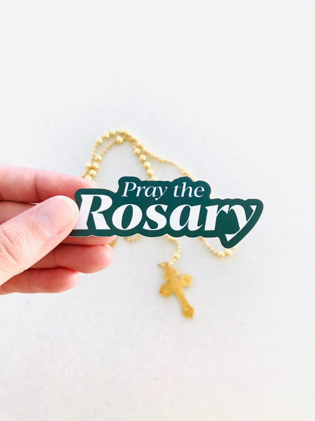 Pray the Rosary Catholic Sticker - Etsy