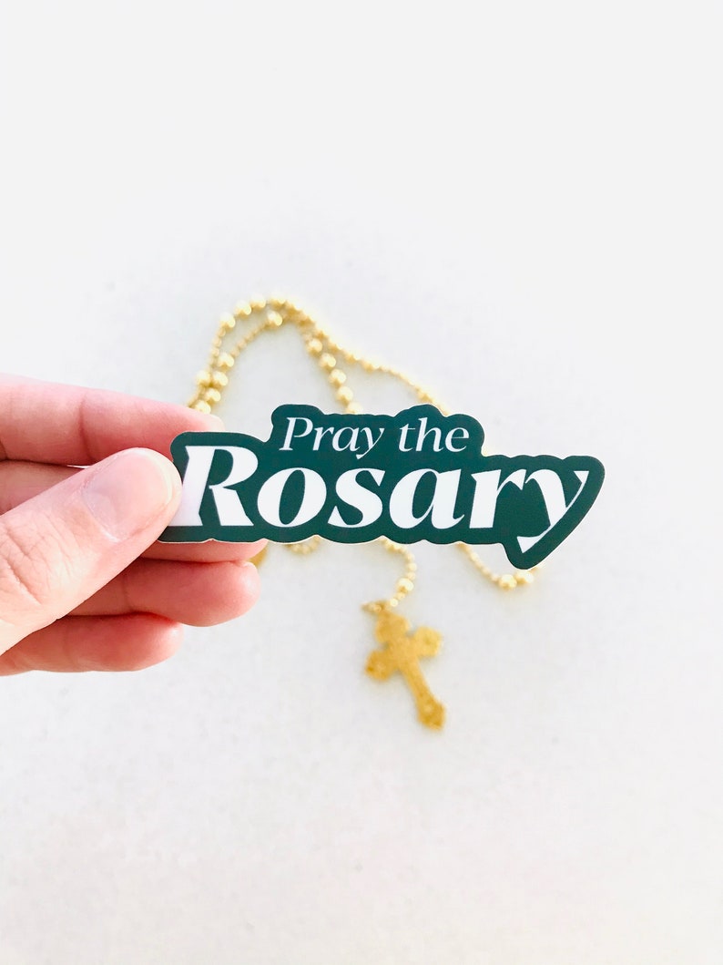 Pray the Rosary Catholic Sticker - Etsy