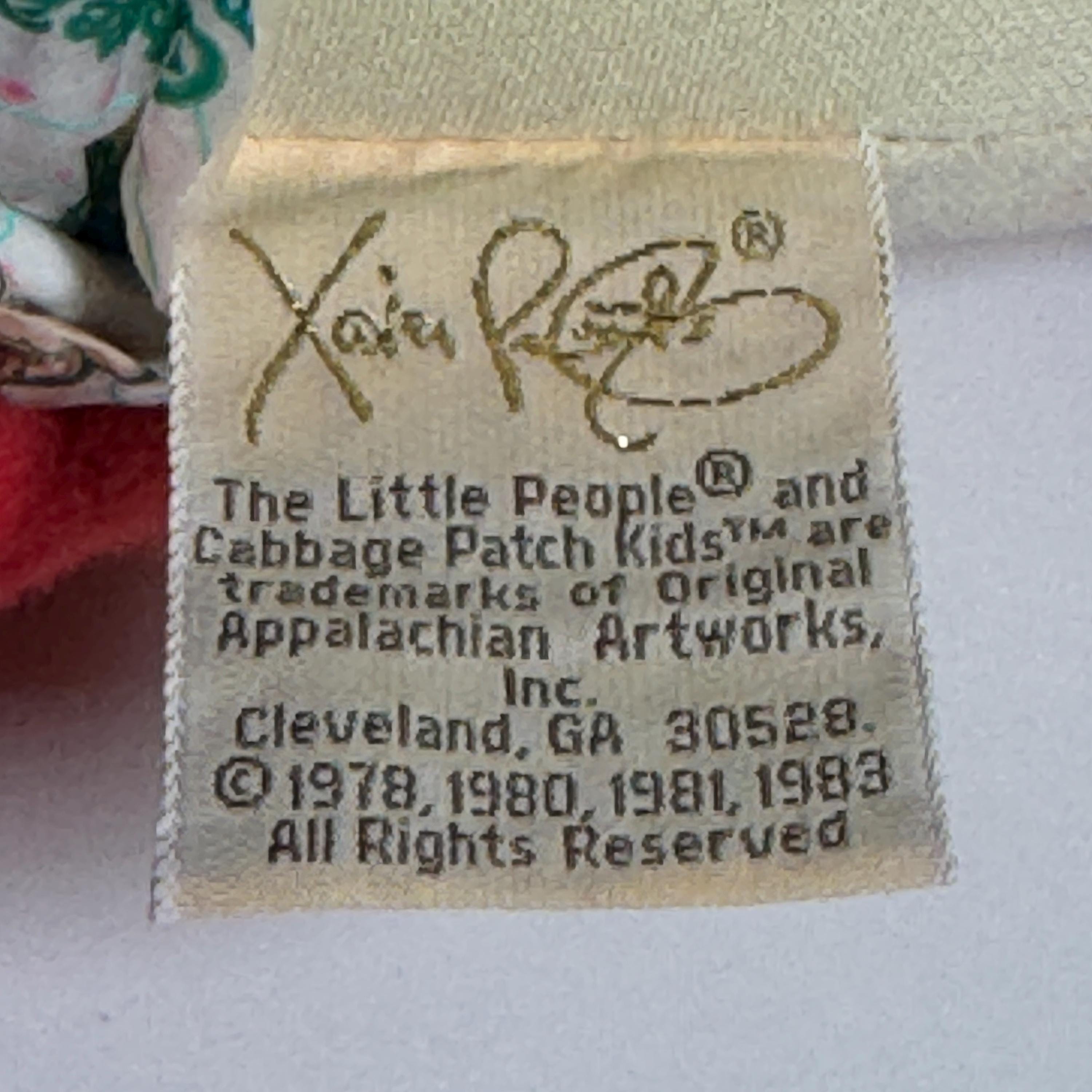 Vintage Xavier Roberts Little People Doll Adolph Ronald, Dark Hair Blue ...