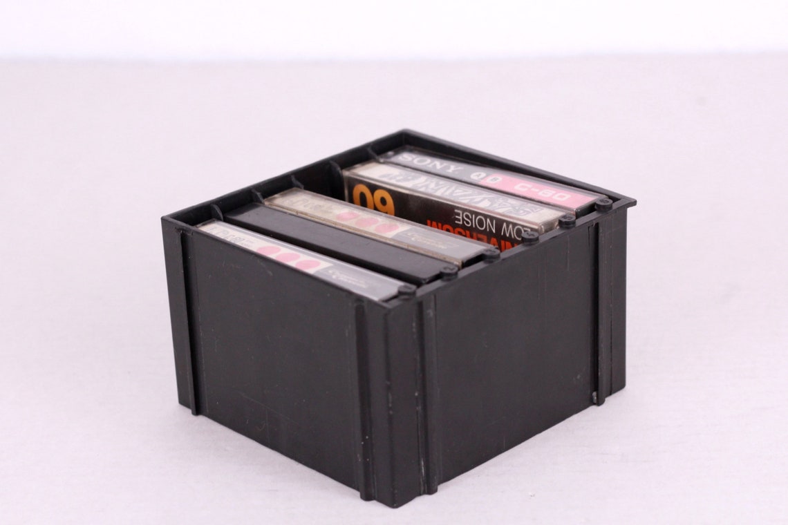 Retro Cassette Tape Holder, Tape Cabinet, Cassette Storage, Carrier - Etsy