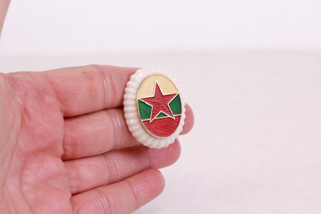 Vintage Soviet Star Pin for Military Hat - Etsy