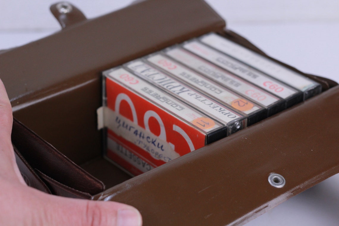 Retro Cassette Tape Holder, Tape Bag, Cassette Storage, Carrier - Etsy