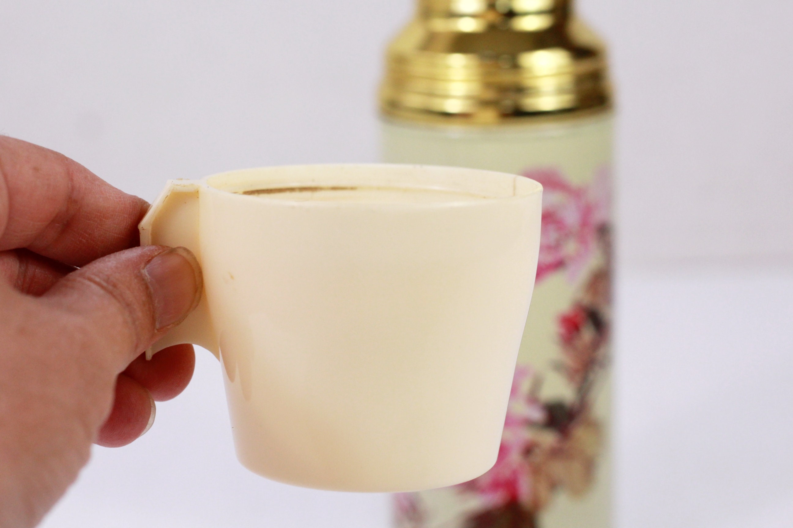 Small Vacuum Thermos With Plastic Stopper and Cup Camping - Etsy