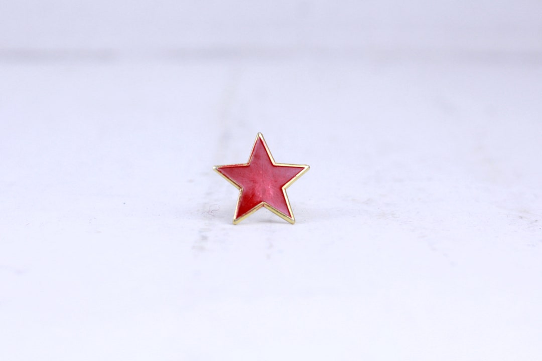 Vintage Soviet Star Pin From Military Hat, Made in USSR, Red Star ...