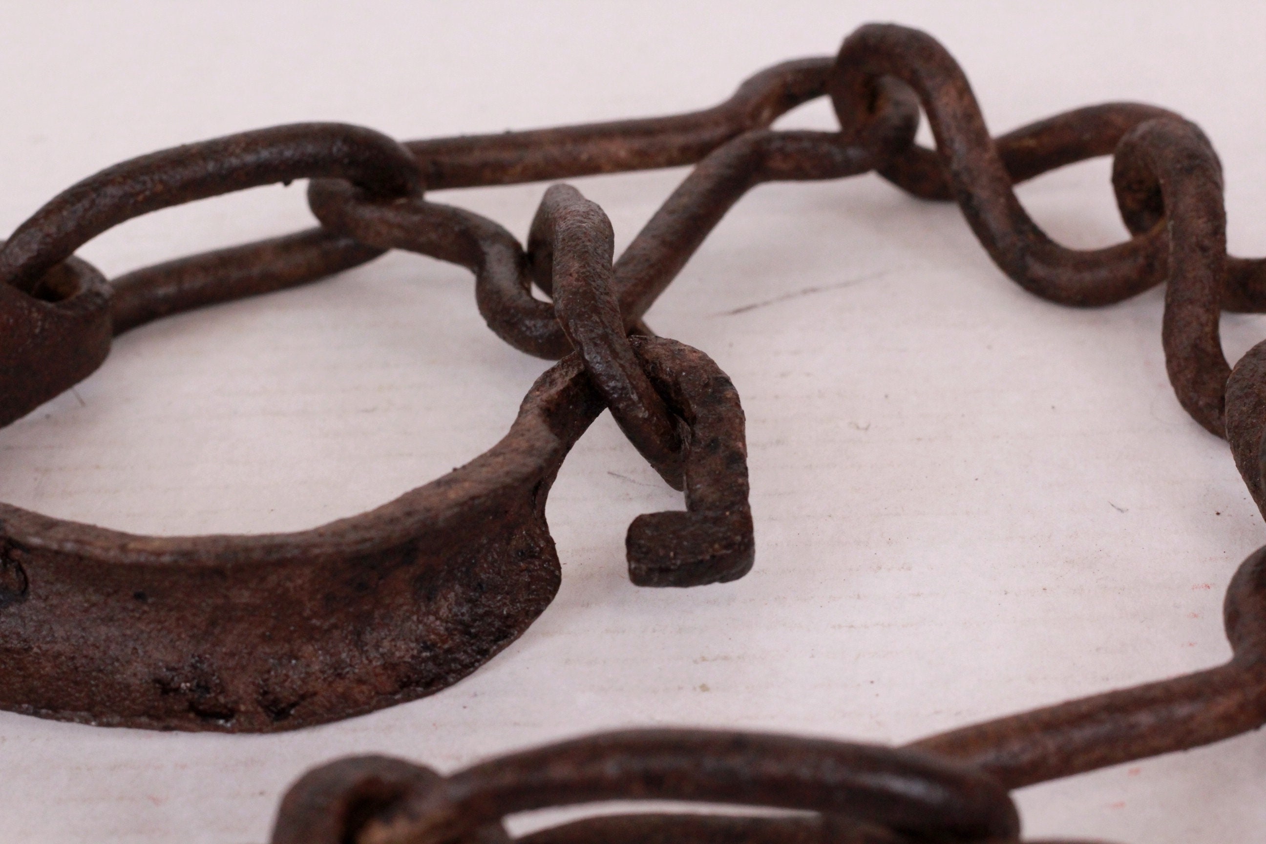 Antique Shackles, Horse Leg Iron Chain, Animal Ankle Shackles ...