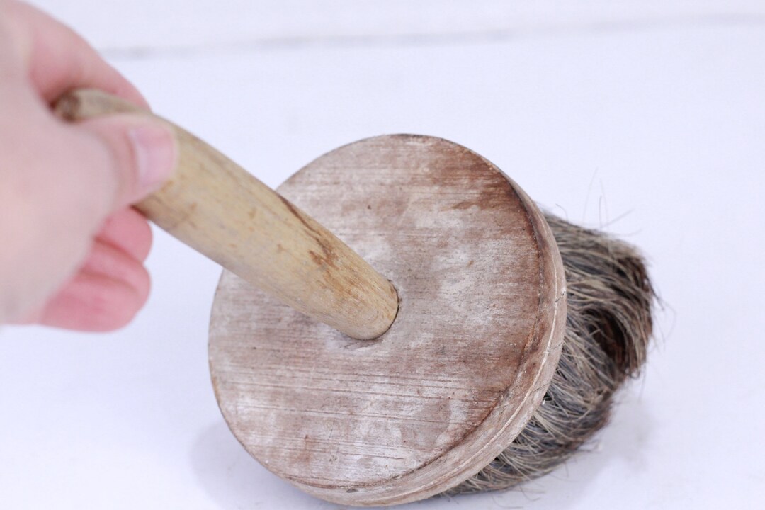 Vintage Brush, Horse Hair Bristle and Plastic Brush, Round Bristle ...