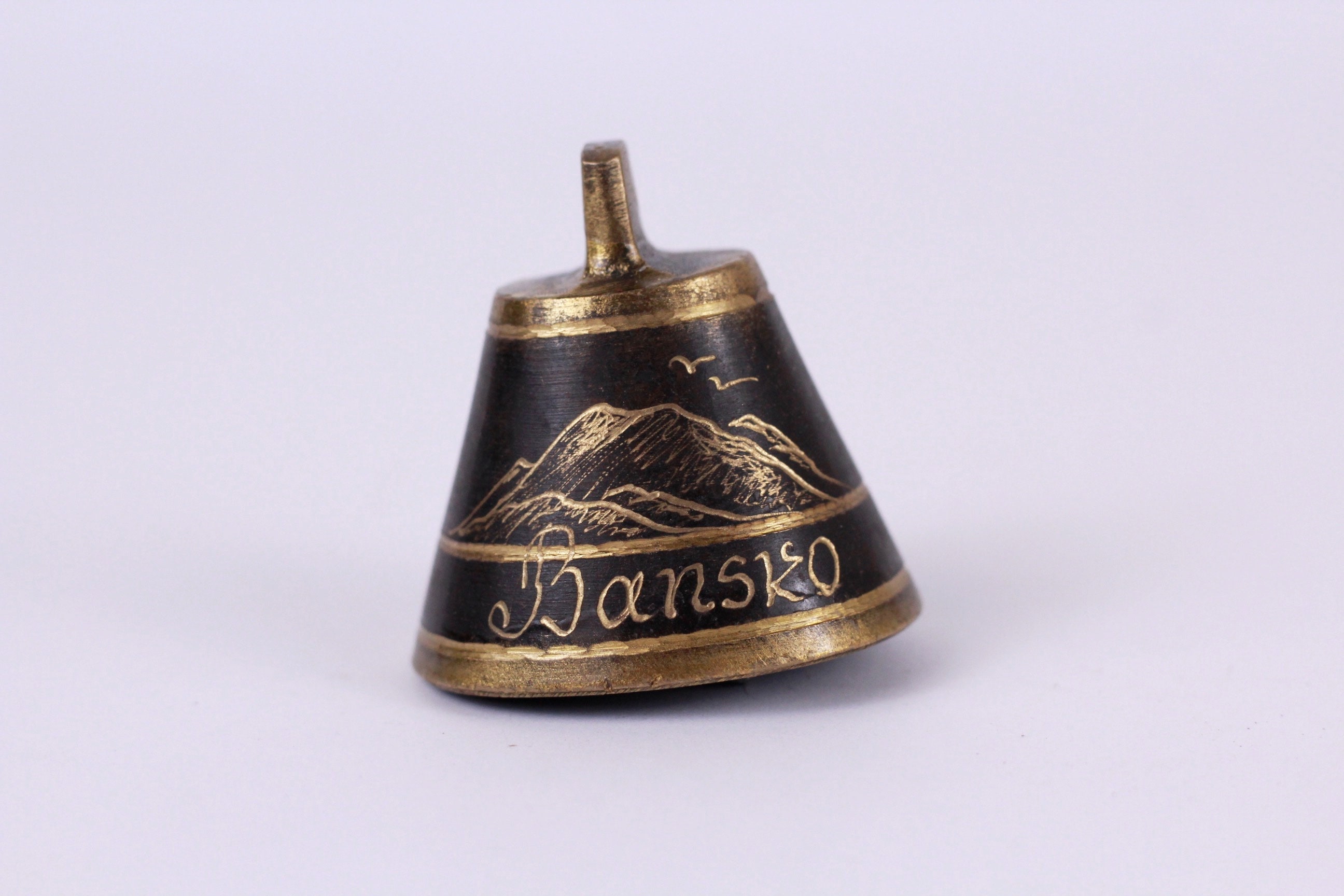 Vintage Decorative Small Brass Bell, Handmade Rustic Bell, Engraved ...