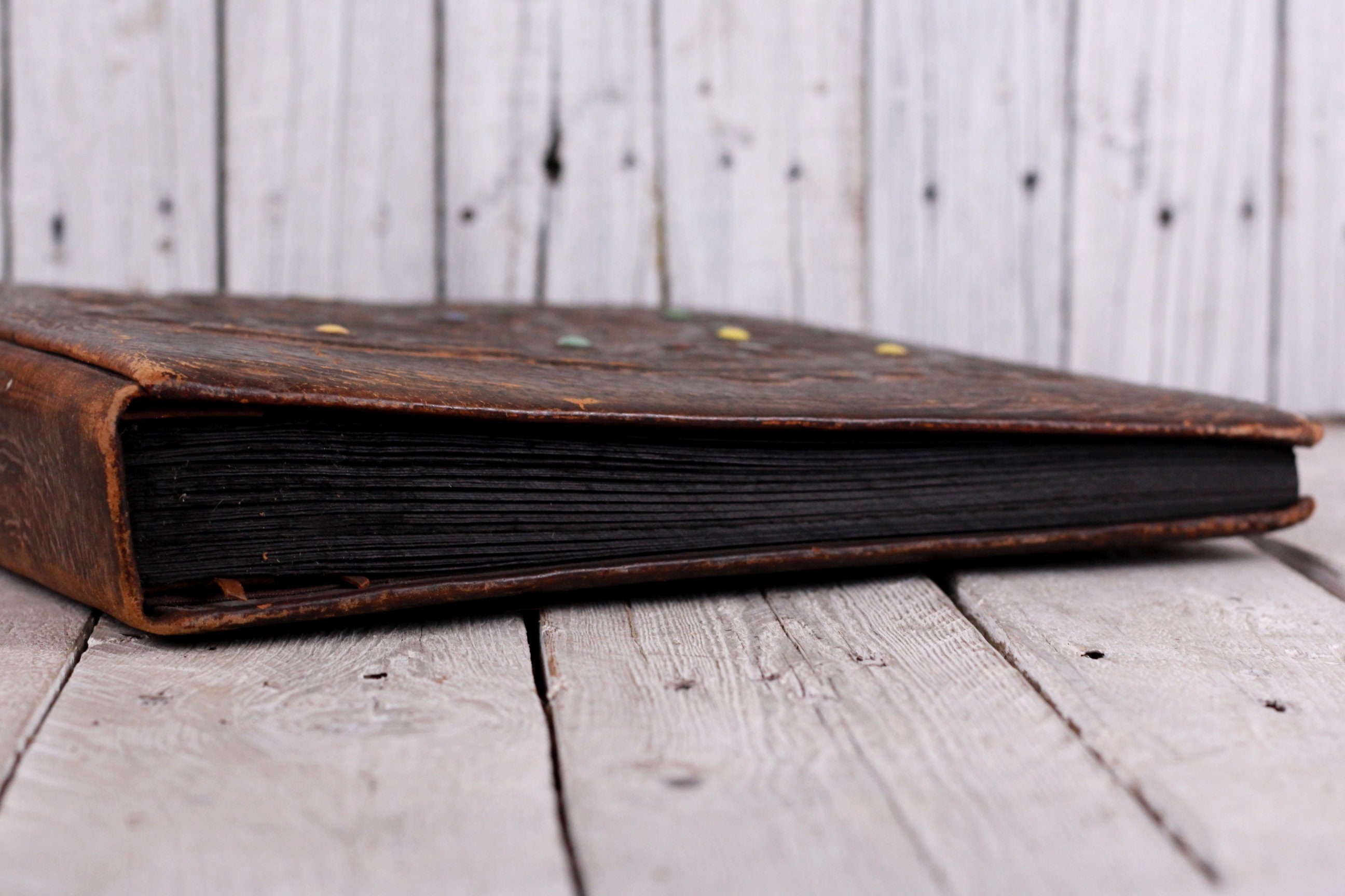 Vintage Big Brown Genuine Leather Photo Album 35 Pages | Etsy