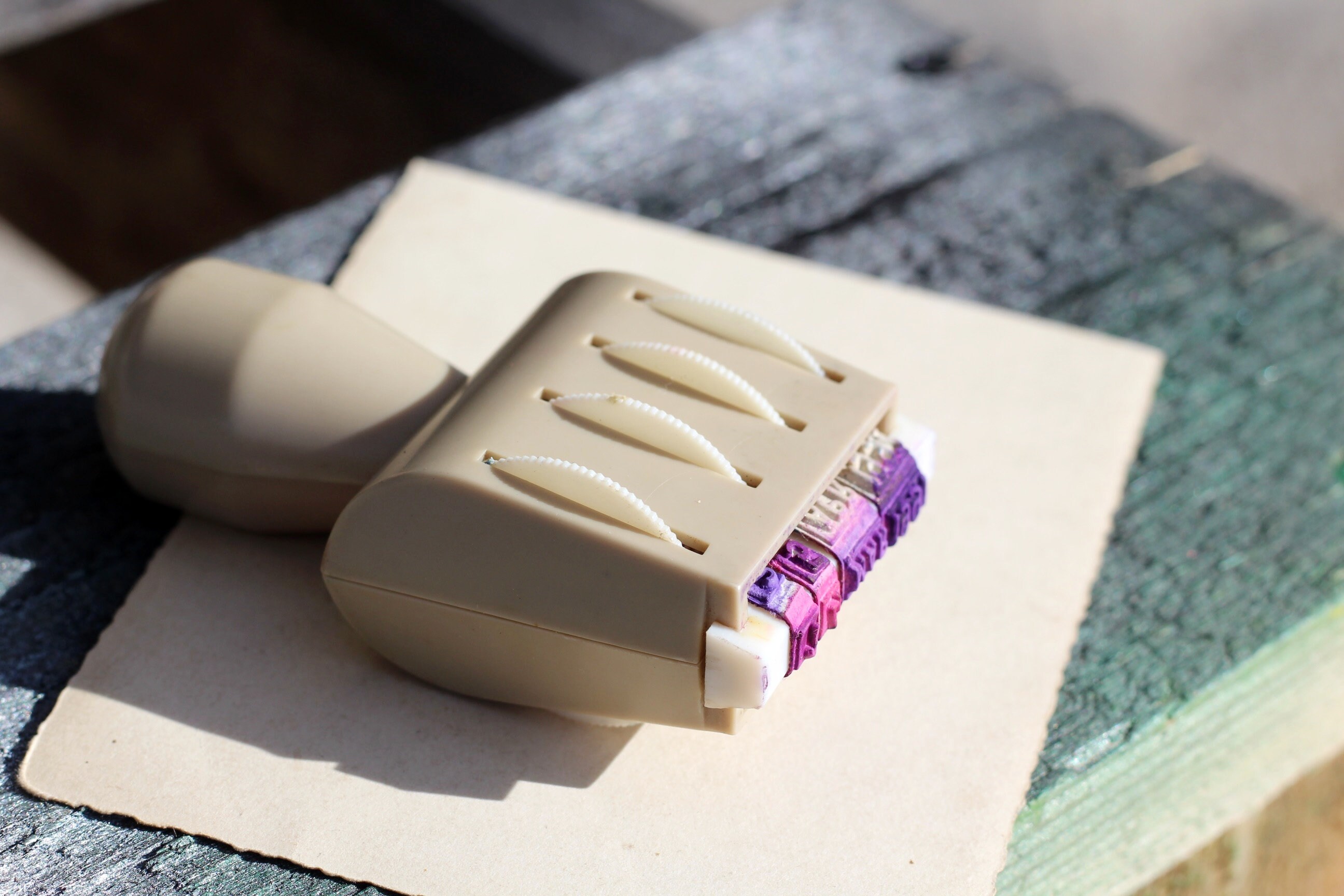 Small Plastic Hand Numbering Date Stamp, Ink Rubber Seal, Roller Date ...