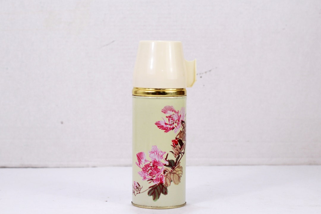 Small Vacuum Thermos With Plastic Stopper and Cup, Camping Coffee Flask ...