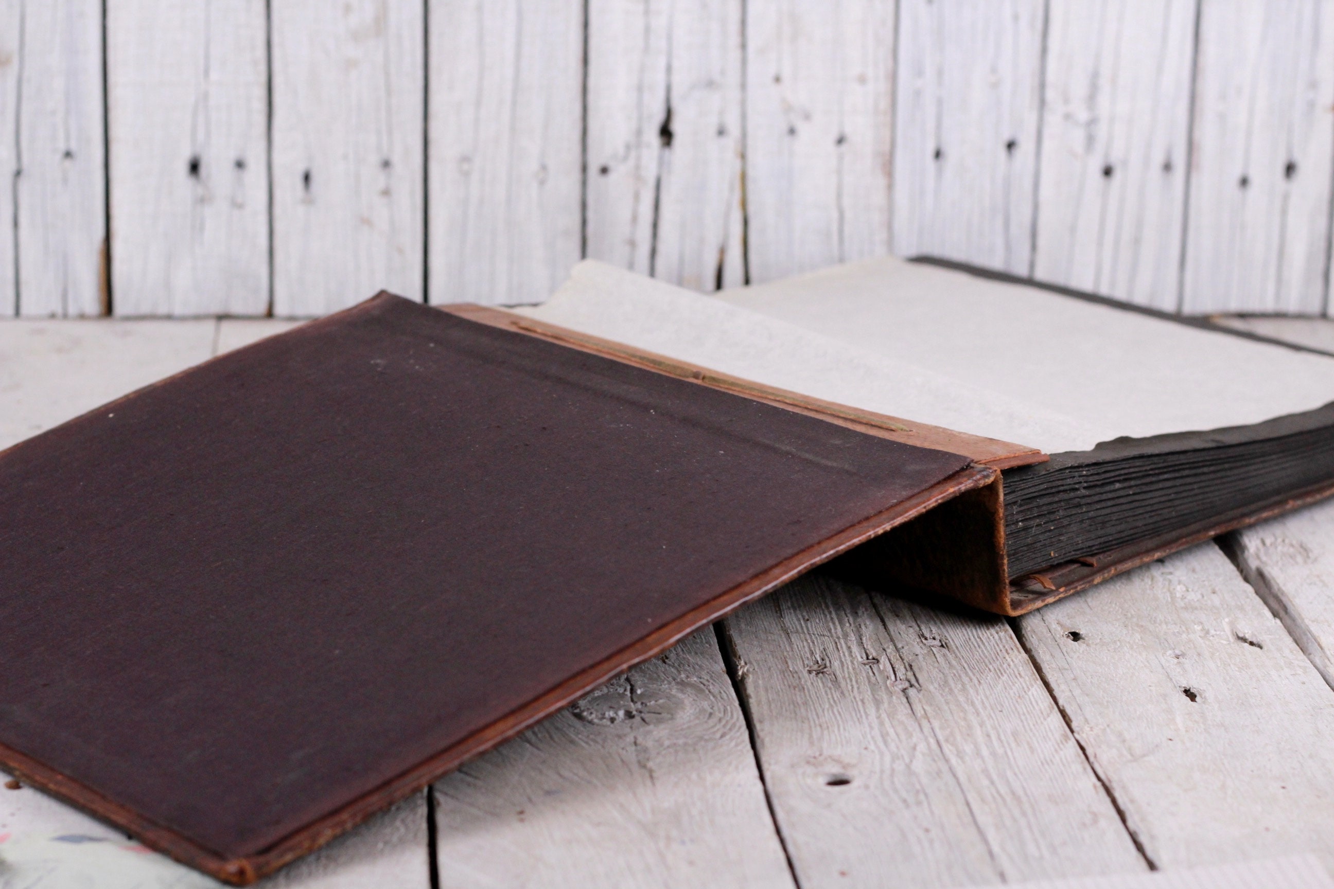 Vintage Big Brown Genuine Leather Photo Album 35 Pages | Etsy