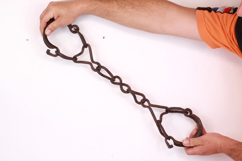 Antique Shackles, Horse Leg Iron Chain, Animal Ankle Shackles ...