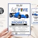Race Car Fast Five Birthday Party Invitation Favor Tag - Etsy