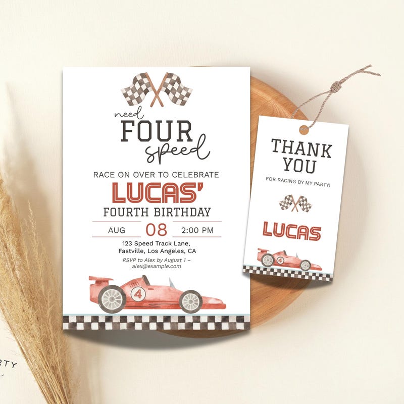 Speed Car Theme for 4 - Etsy