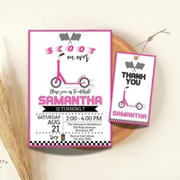 Scooter Party Invitation - Scooter Bike Themed Party Invitations ...