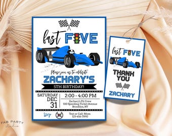 Fast Five Birthday Invitation - Etsy
