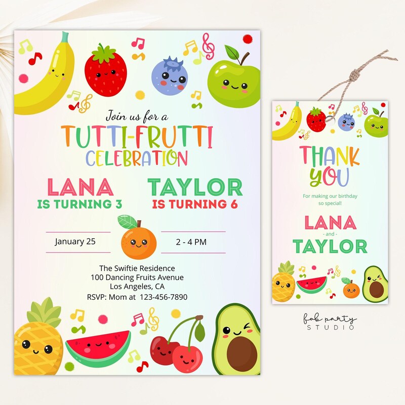 Fruit Invite - Etsy
