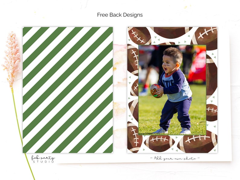 Football Second Down Birthday Party Invitation Thank You - Etsy