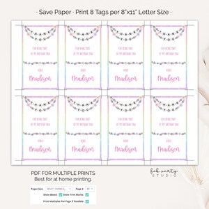 Editable Friendship Bracelet Party Invitation & Favor Tag | Girls ...